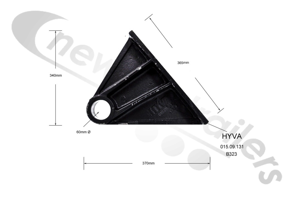 01509131 Hyva Ram or Cylinder Outer Cover Lifting Bracket Bracket Left ... 01509131 Hyva Ram or Cylinder Outer Cover Lifting Bracket Bracket Left ...