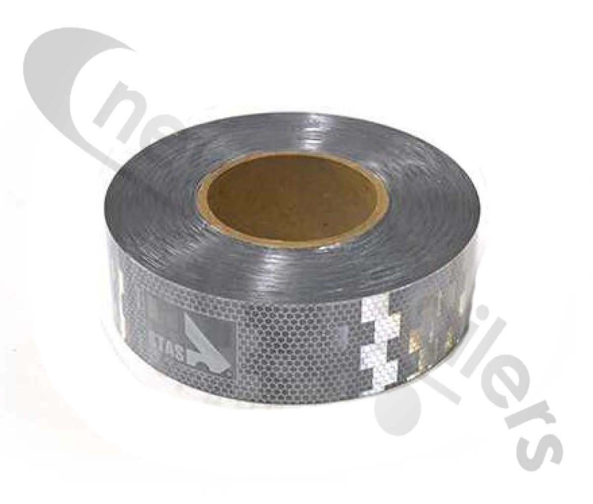 E-15154 STAS White / Silver Reflective Tape - 50 METRE ROLL
