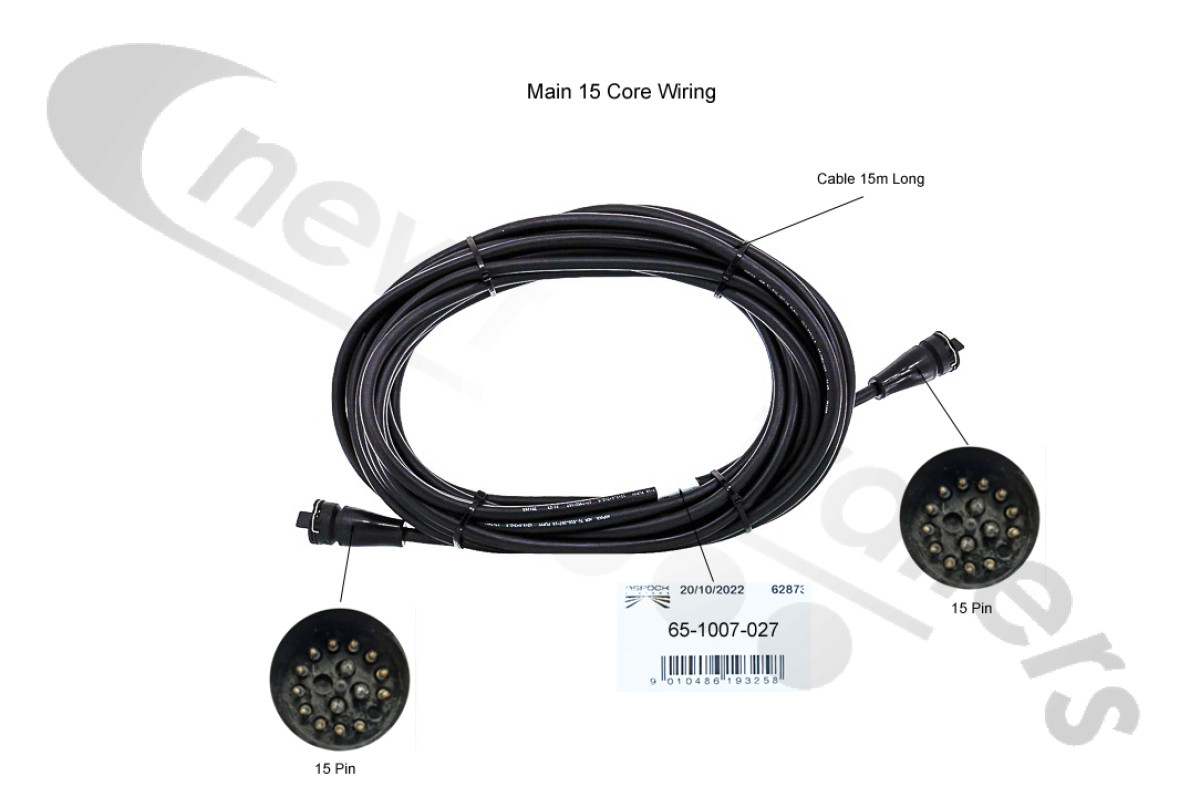 65-1007-027 Aspoeck Wiring Loom ASS3 Main 15 Core Wiring - 15Mts