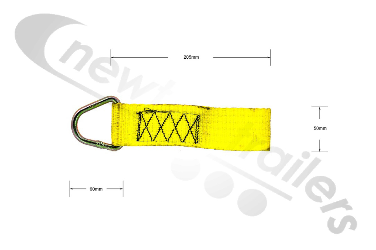 23-STRAP-24-8" C/W P LINK YELLOW Dawbarn Cover Sheet Side Strap - Short ...