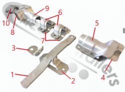 35WF1387R Titan Door Locking Bar Assembly, RIGHT, 144", Mod For V Floor ...