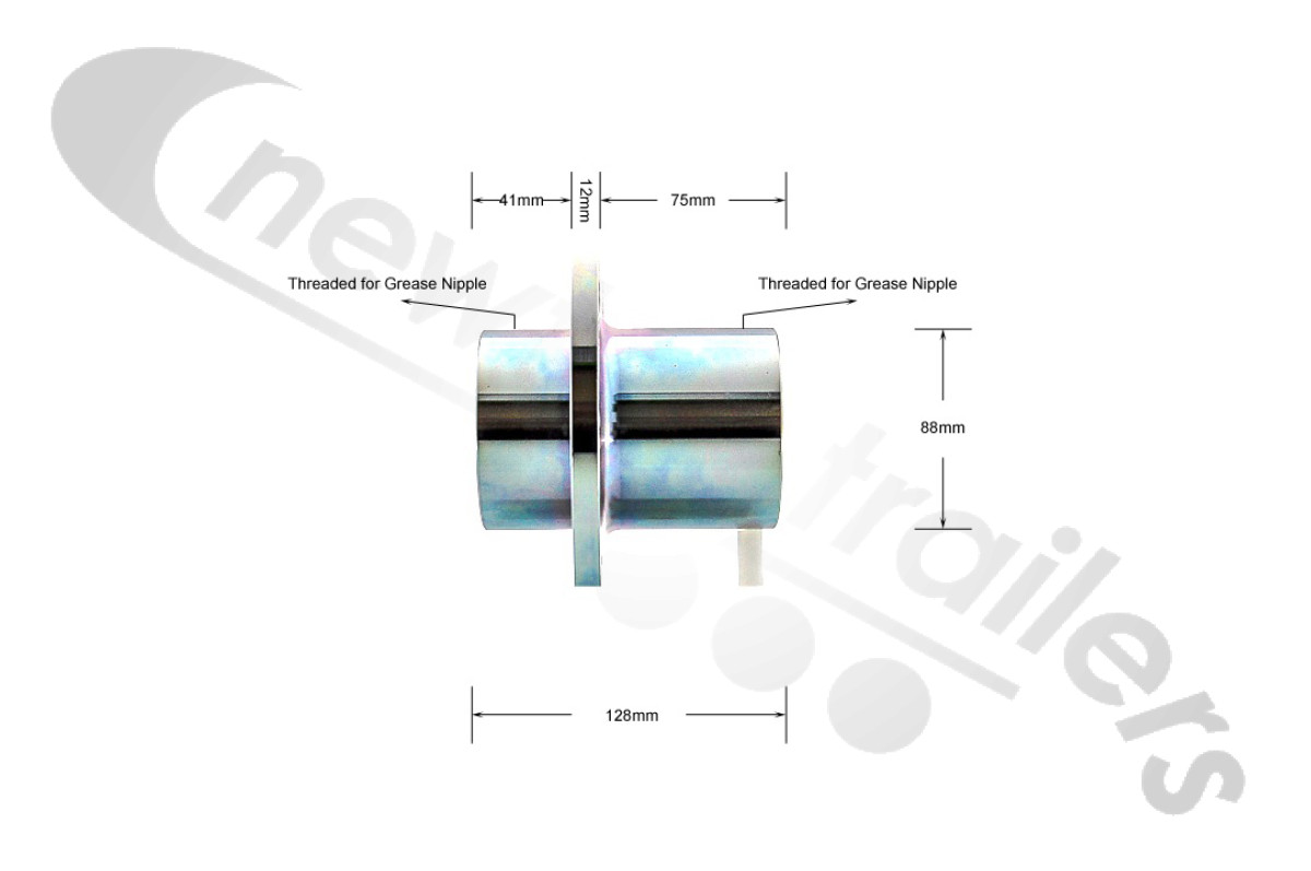 N1000680 Fruehauf Tipping Bar Boss Bracket 65mm (Subframe Pivot Bracket ...