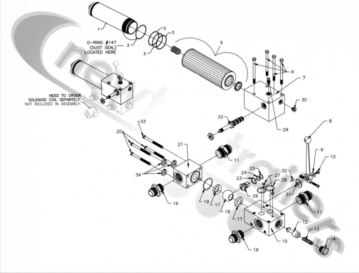 84802910 Keith Walking Floor Workhorse Ball Valve Spud Stop.